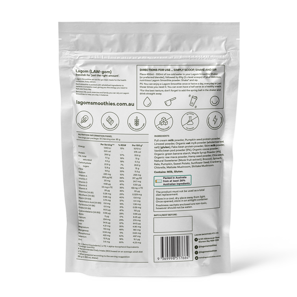 Lagom Smoothie - Nutritious Meal (Vanilla) – Lagom Smoothies